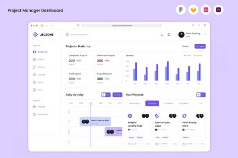 15+Project Management Dashboard Ui Kits - Track & Manage Projects