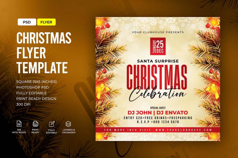 40+ Christmas Flyers Templates | Festive & Creative Holiday Flyer Designs
