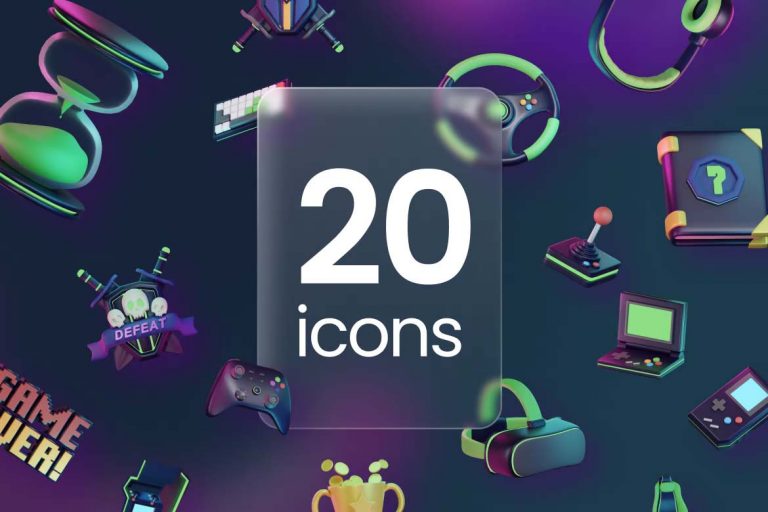 Gaming 3D Icons Pack – High-Quality & Unique Designs