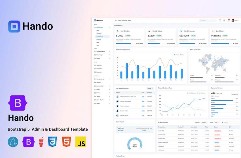 10+ Bootstrap 5 Admin Dashboard Templates – Modern UI