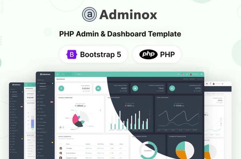 PHP Admin Dashboard Templates – Modern & Responsive