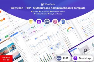 PHP Admin Dashboard Templates – Modern & Responsive