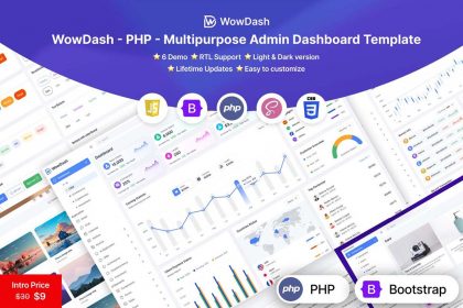 PHP Admin Dashboard Templates – Modern & Responsive