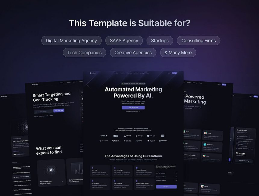 10+ Modern SaaS Website Templates for Startups & Businesses