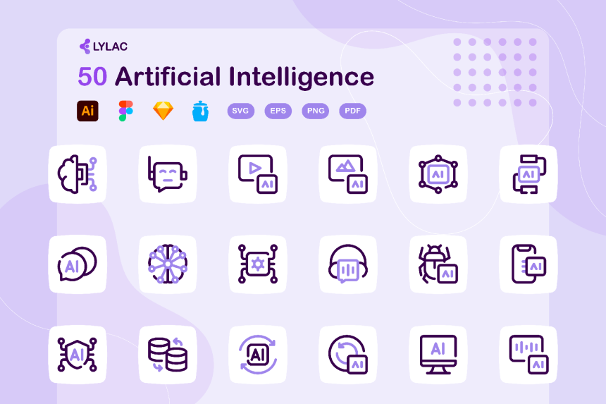 20+ Artificial Intelligence Icons – Stylish, Modern & Free AI Icons